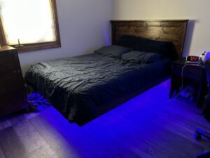 How to Build a DIY Floating Bed With Lights for Under $150 - Living Savvy