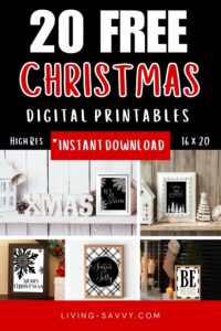 FREE Christmas Digital Printables in High Resolution - Living Savvy